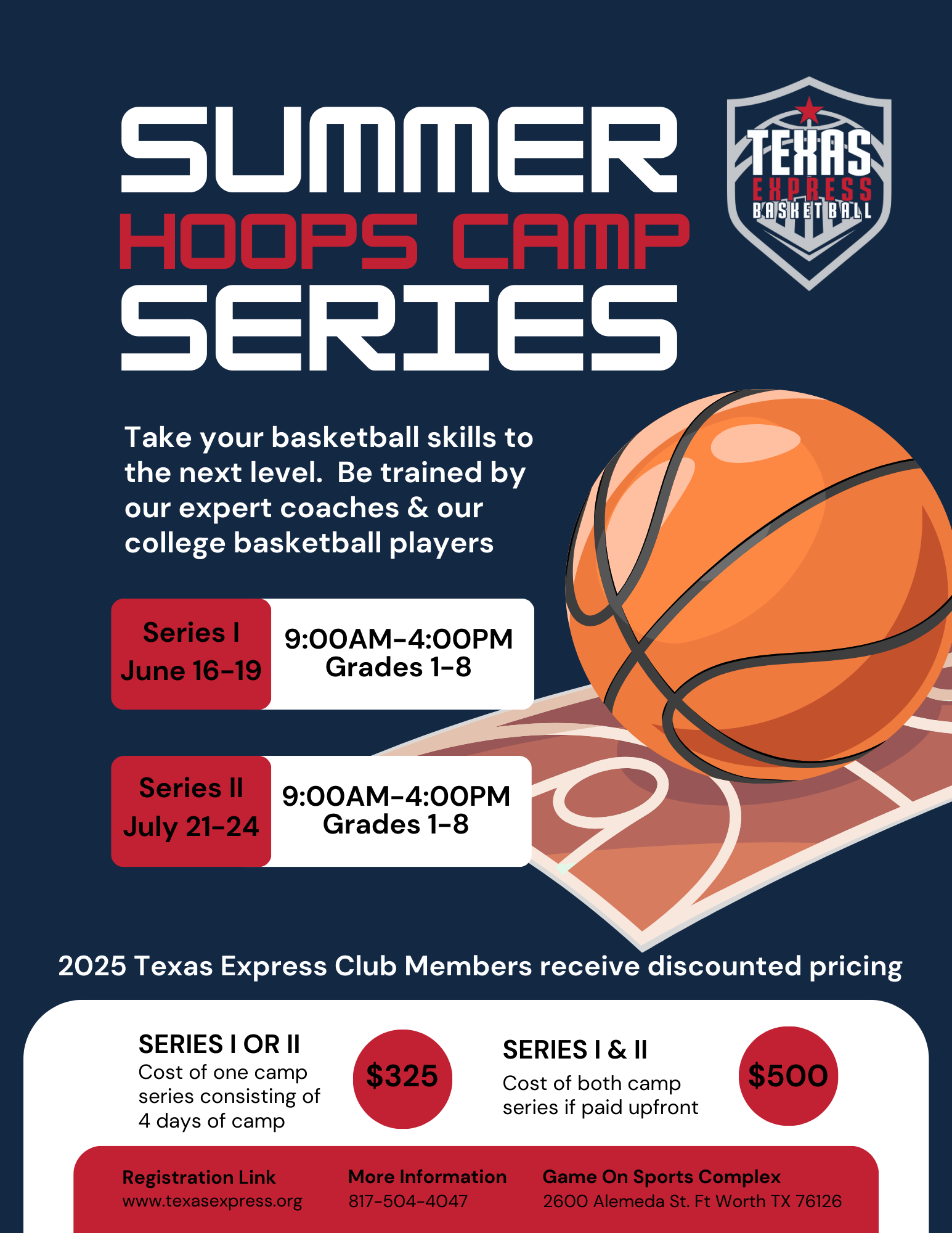 Upcoming Camps - Texas Express Basketball Club (AAU Select Basketball) - Dallas / Fort Worth, TX